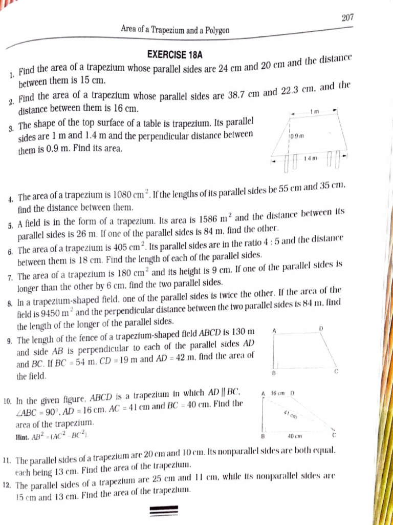 Area of A Trapezium and A Polygon | PDF | Euclidean Plane Geometry ...