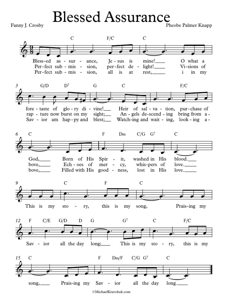 Blessed Assurance C Major 1 | PDF