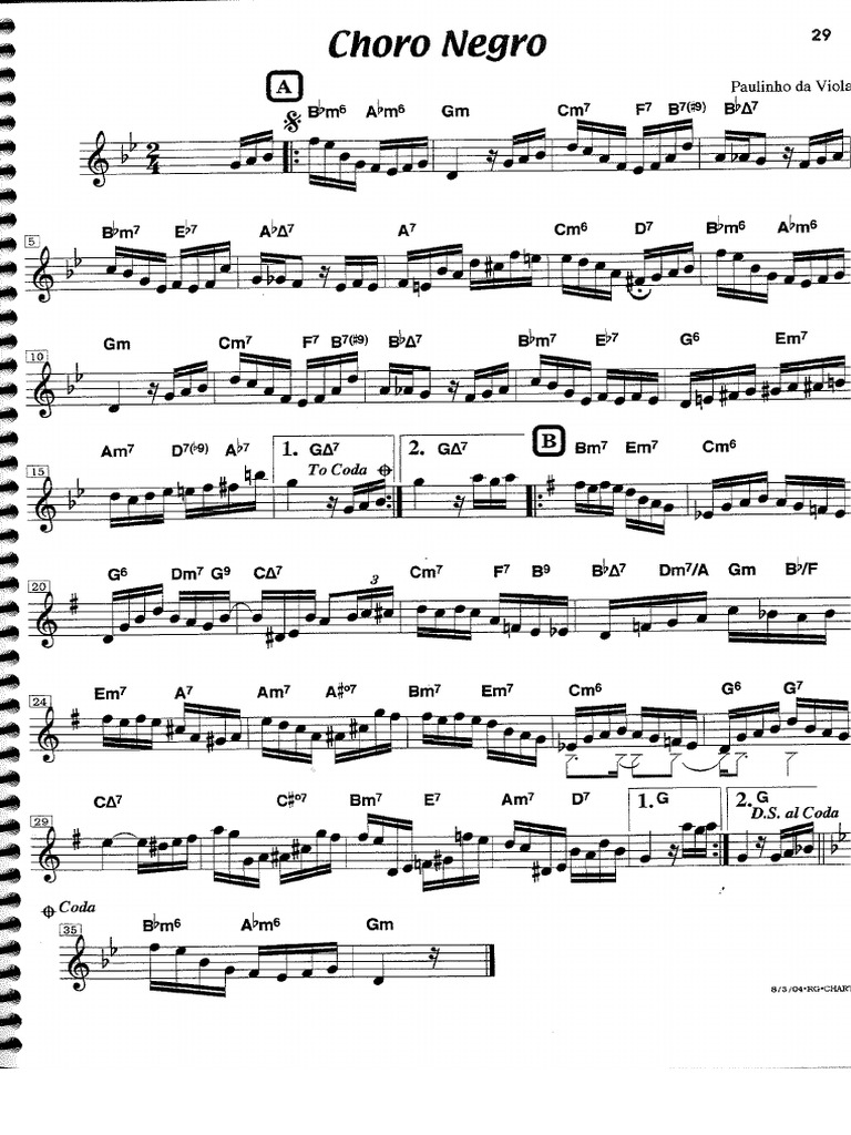 Choro Negro - Paulinho Da Viola | PDF