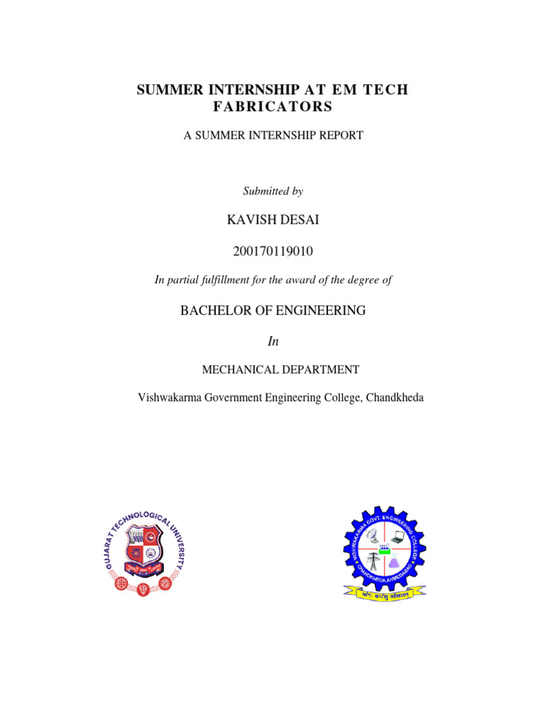 Kavish InternshipFinal | PDF | Welding | Construction