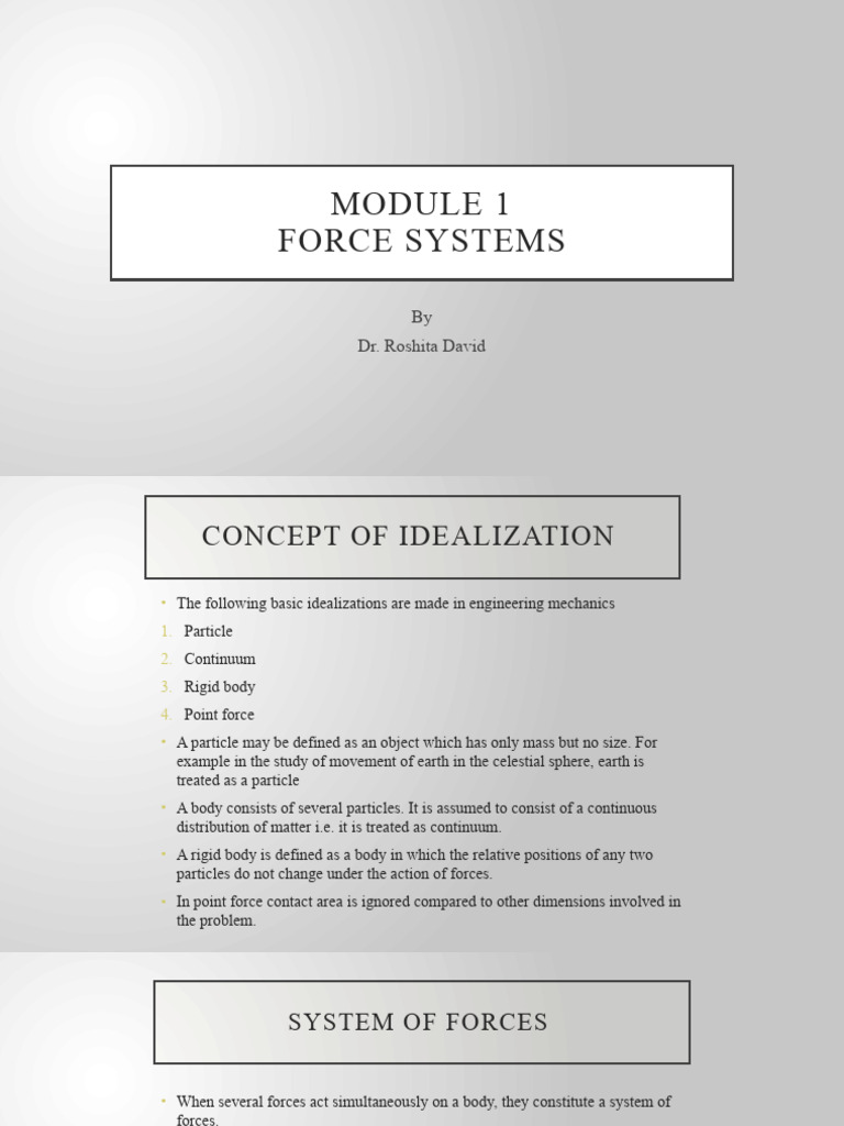 Module 1 | PDF | Force | Torque