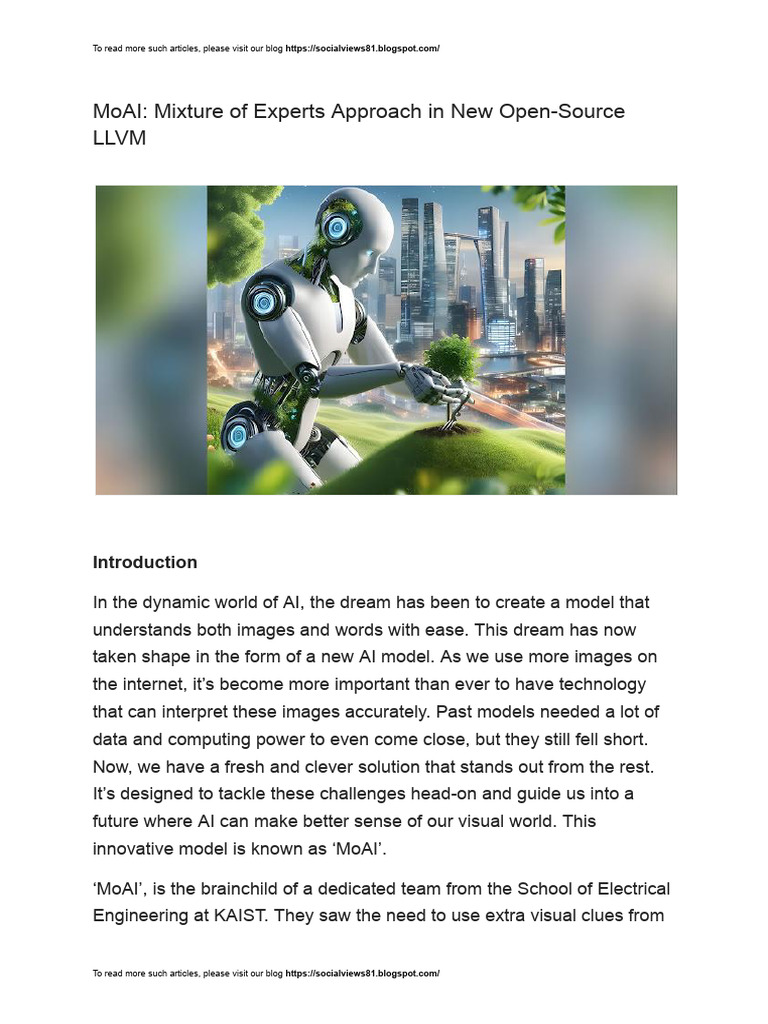 MoAI: Mixture of Experts Approach in New Open-Source LLVM | PDF | Computer Vision | Artificial ...