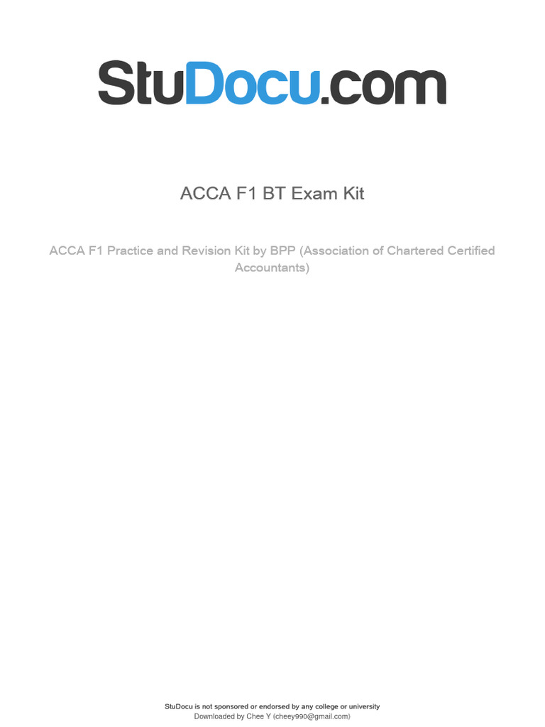 Acca f1 BT Exam Kit | Download Free PDF | Fiscal Policy | Interest