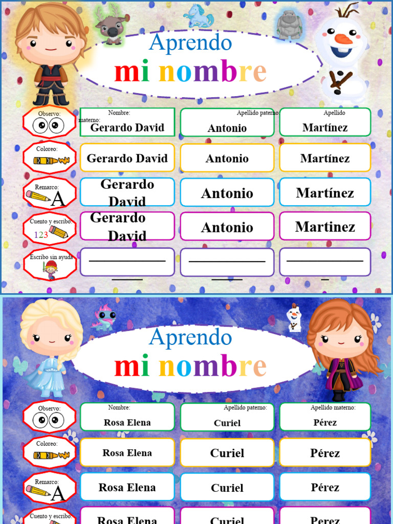 Aprendo Mi Nombre Editable | PDF