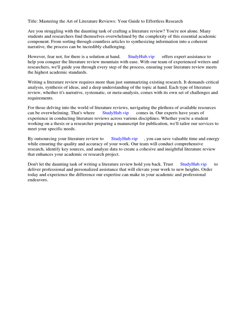 Types of Literature Reviews PDF | PDF | Methodology | Literature Review