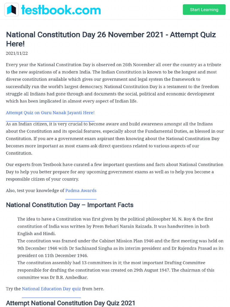 National Constitution Day | PDF
