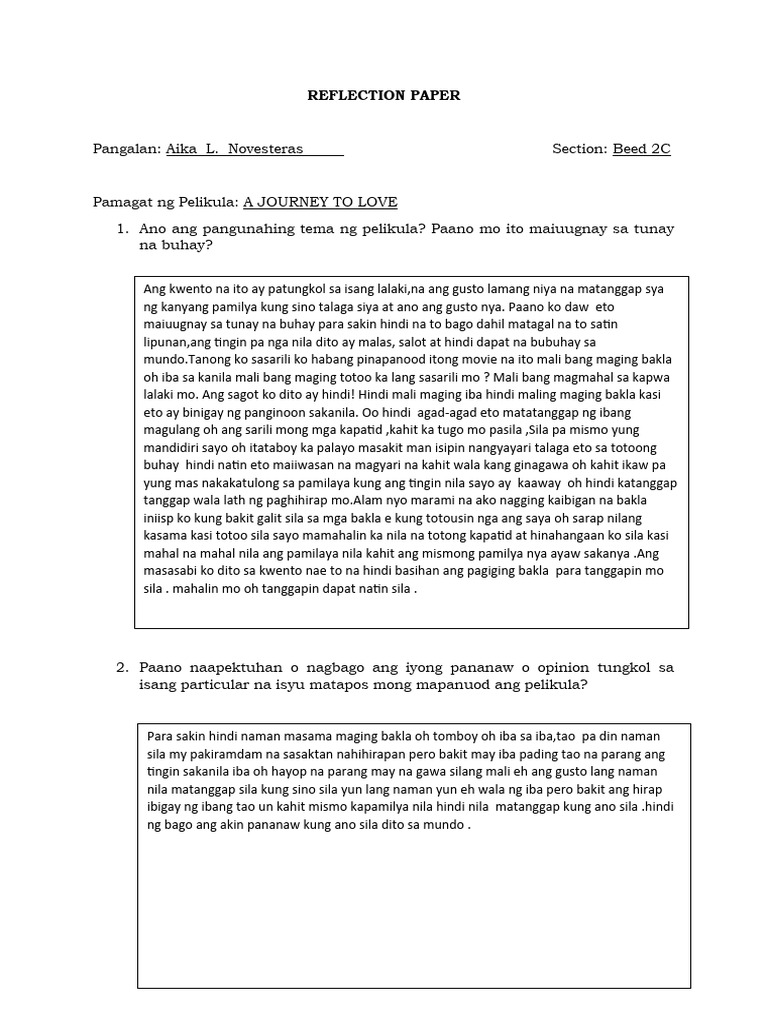 REFLECTION-PAPER-FILM-VIEWING-TEMPLATE | PDF