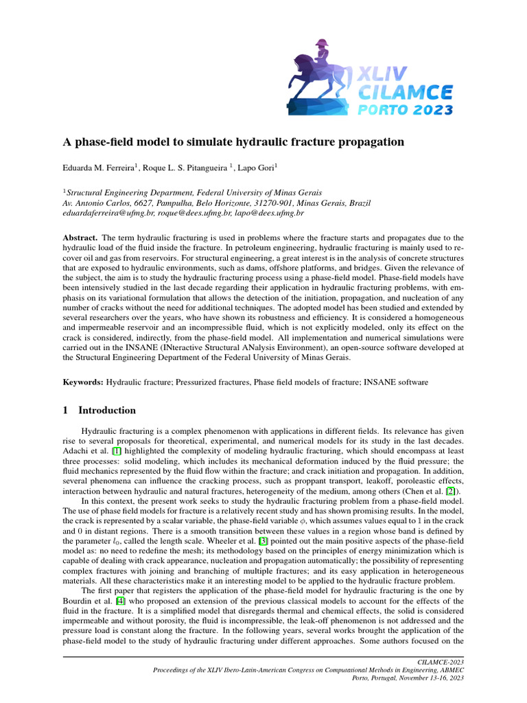 A Phase-Field Model To Simulate Hydraulic Fracture Propagation | PDF | Fracture | Fracture Mechanics