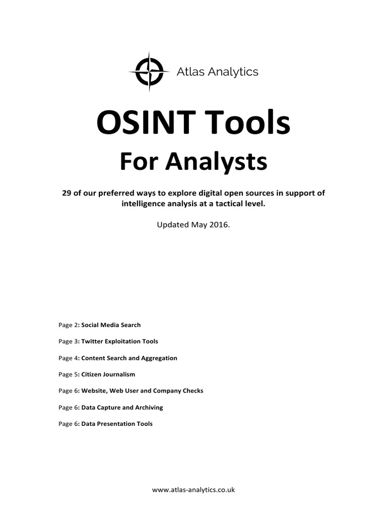 OSINT Tools May 16 | PDF | Popular Culture & Media Studies | Social Media
