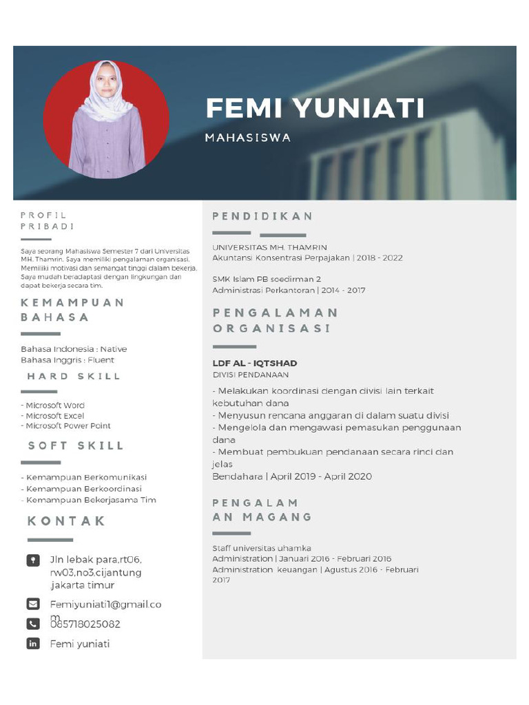 CV, Femi Yuniati | PDF