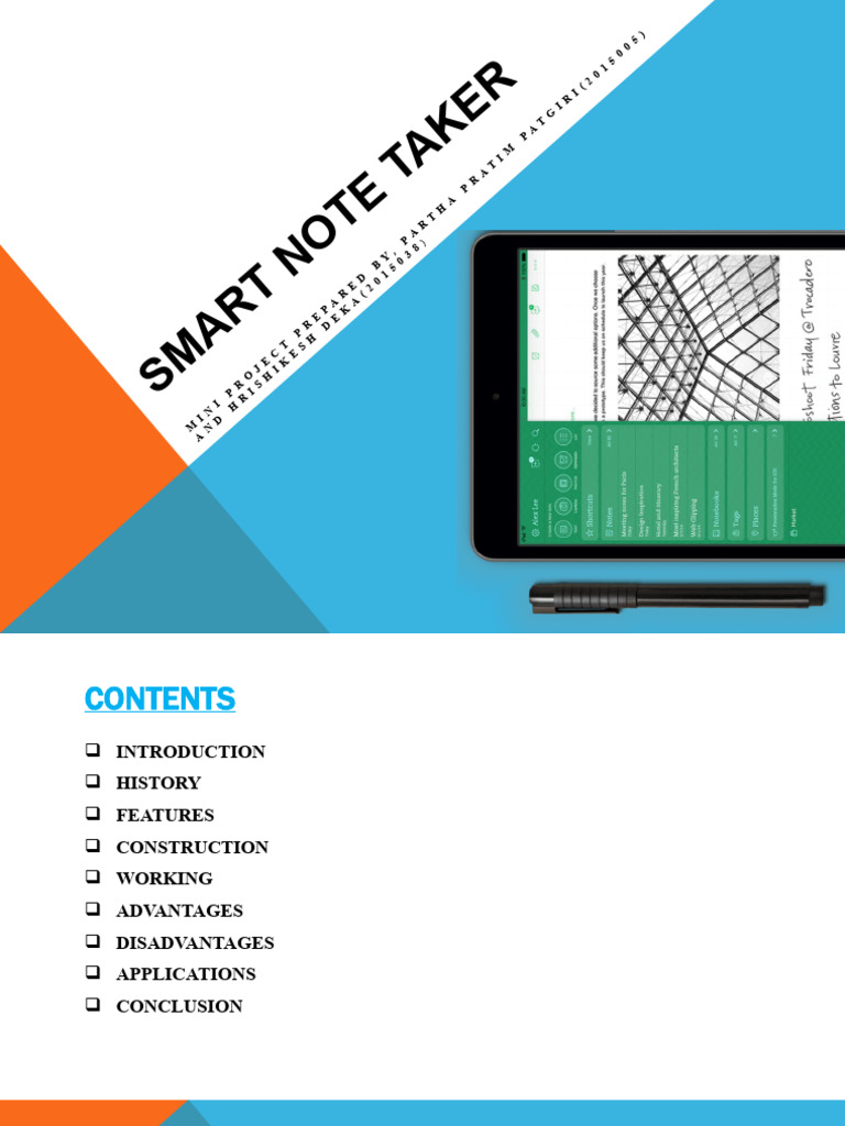 Smart Note Taker - 2015005 - 2015038 | PDF | Personal Computers ...