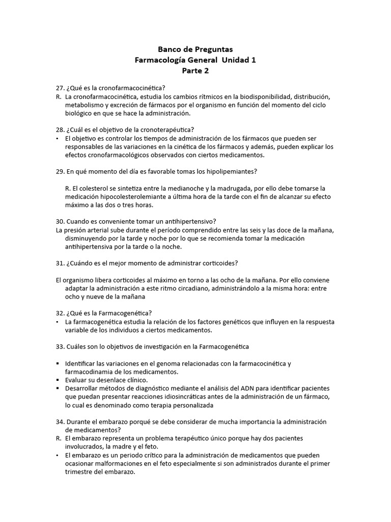 BANCO Unid 1 parte II 2024 | PDF | El embarazo | Medicamentos con receta