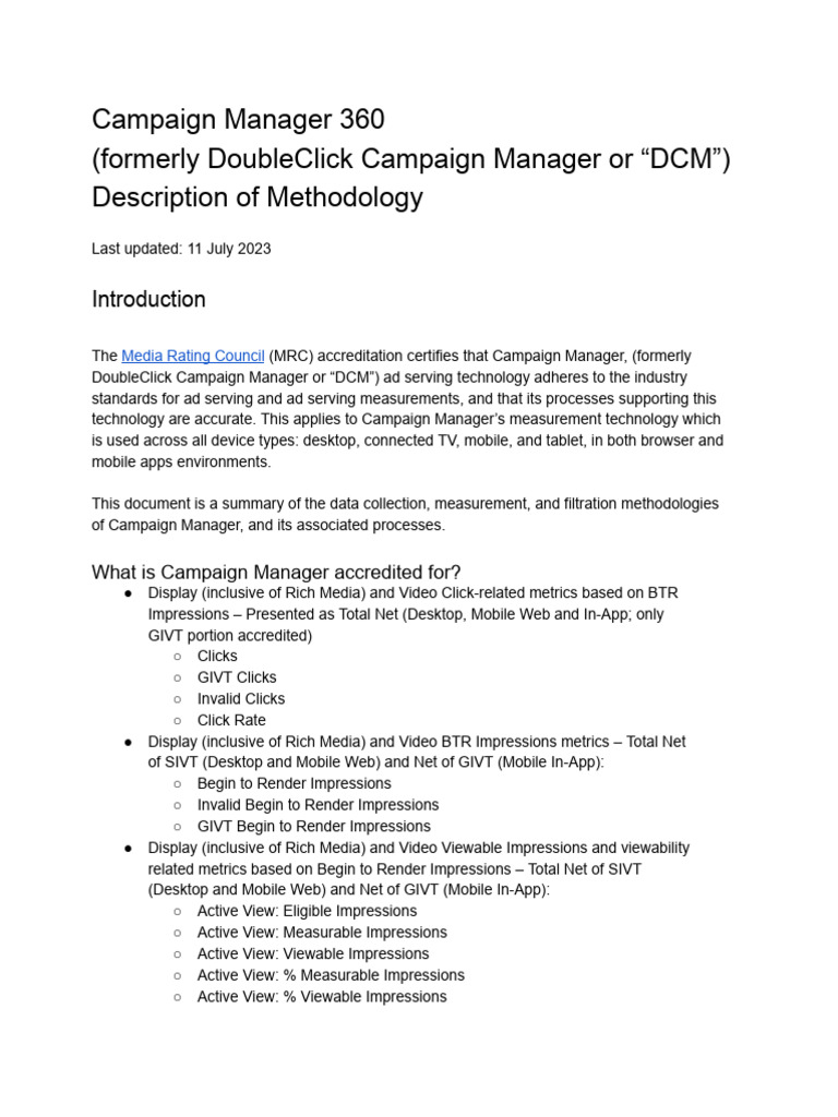 2023.07 Campaign Manager DOM | PDF | Machine Learning | World Wide Web