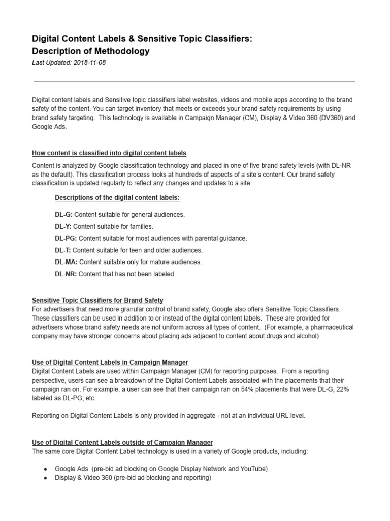 Digital Content Labels & Sensitive Topics | PDF | Statistical ...
