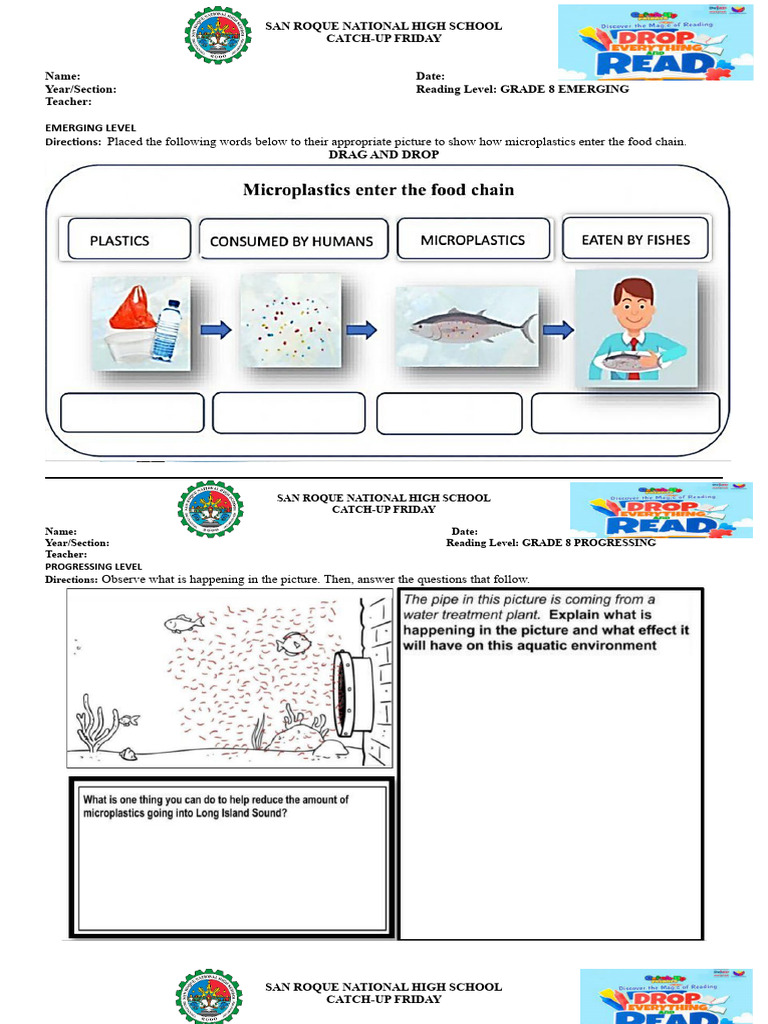 Catch-Up Worksheet Week 4 March 1 | PDF