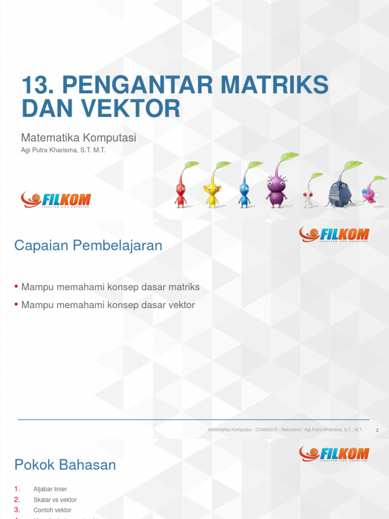 Vektor Dan Matriks | Download Free PDF | Vector Space | Scalar ...