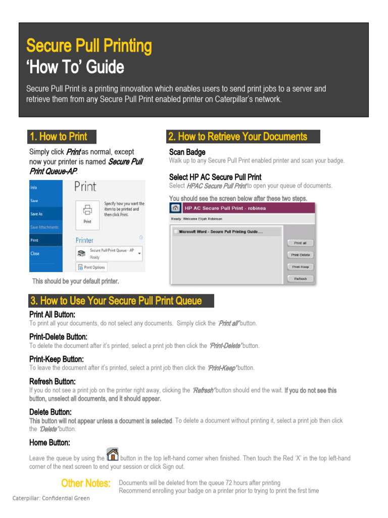 Secure Pull Print - How To and Why To | Download Free PDF | Printer (Computing) | Cyberspace