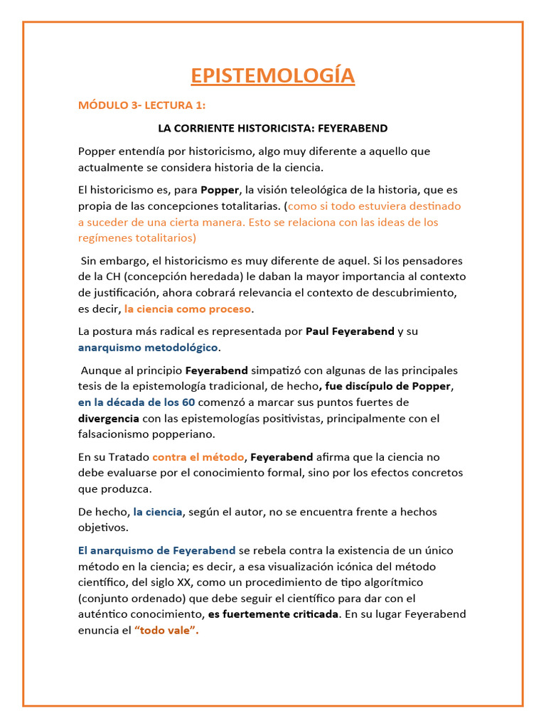 Epistemología Resumen Mod 3 y Mod 4 | PDF | Paradigma | Conocimiento