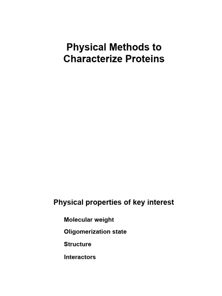 Protein Characterization Techniques Overview | PDF | Mass Spectrometry ...