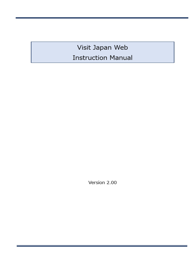 En Visit Japan Web Manual 01 | PDF | Password | Login