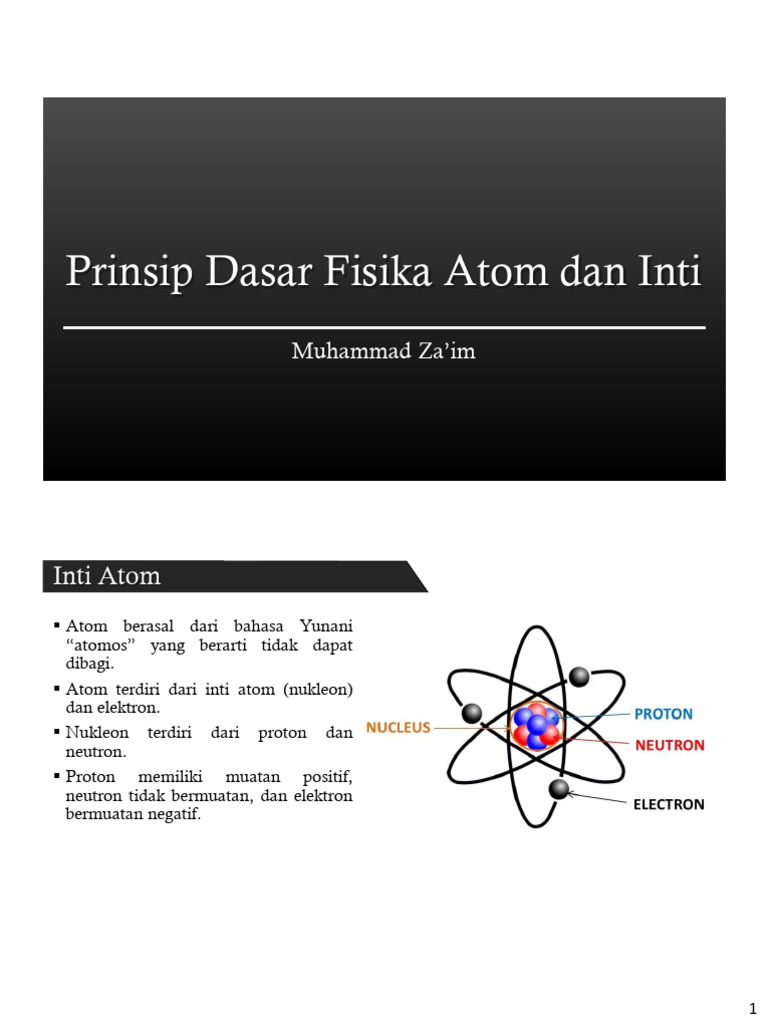 Prinsip Dasar Fisika Atom | PDF | Sains & Matematika