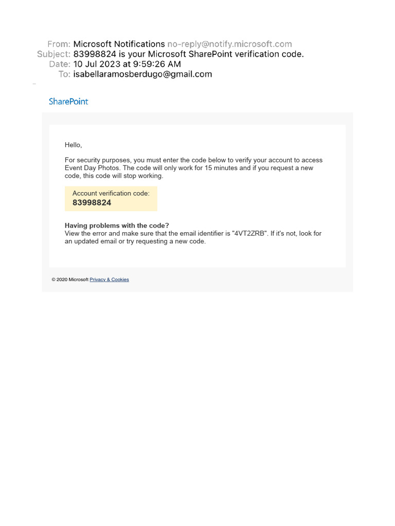 Is Your Microsoft SharePoint Verification Code | PDF