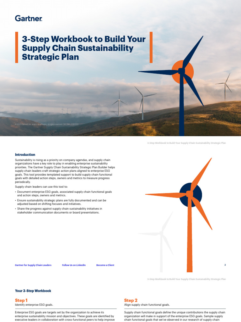 Supply Chain Sustainability Workbook | PDF | Sustainability | Supply Chain