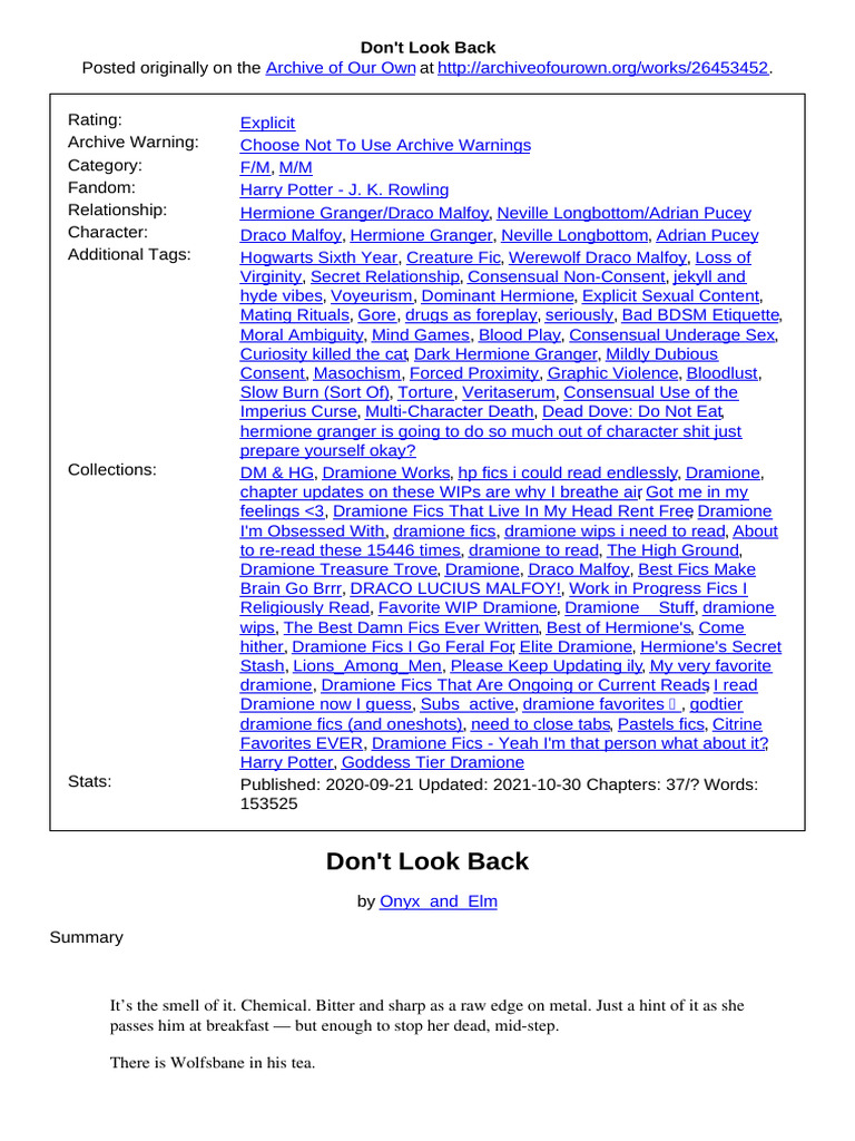 Dont Look Back | PDF | Harry Potter
