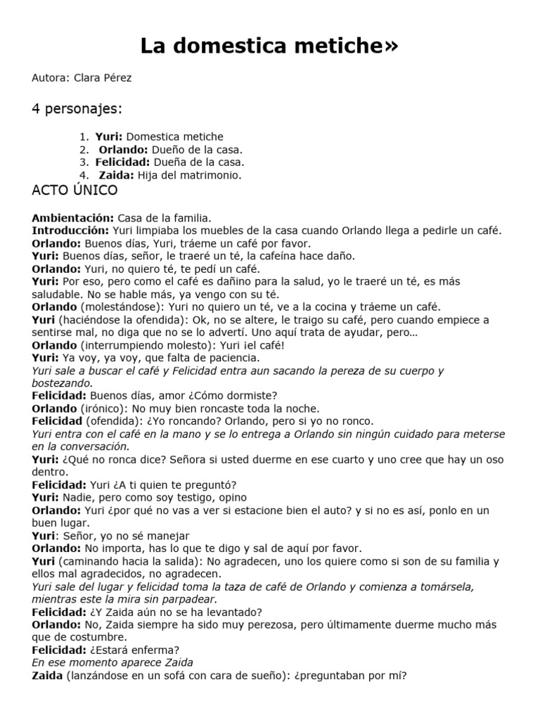 La Doméstica Metiche | Descargar gratis PDF | café