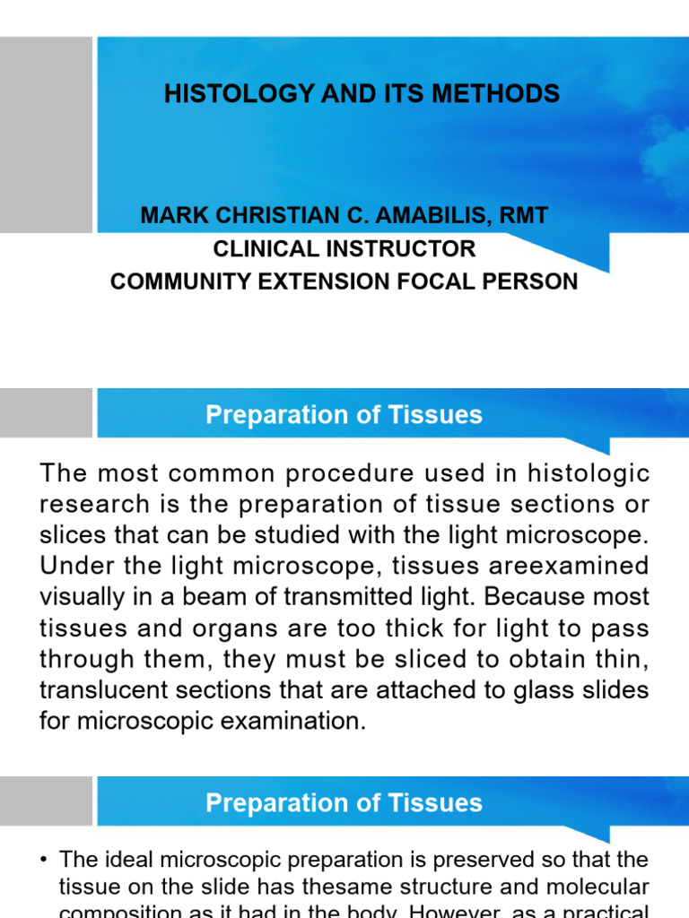 Intro To Histology Download Free Pdf Histology Staining