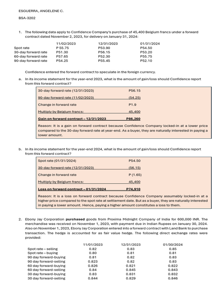 Derivative_Forward Contract | PDF | Hedge (Finance) | Investing
