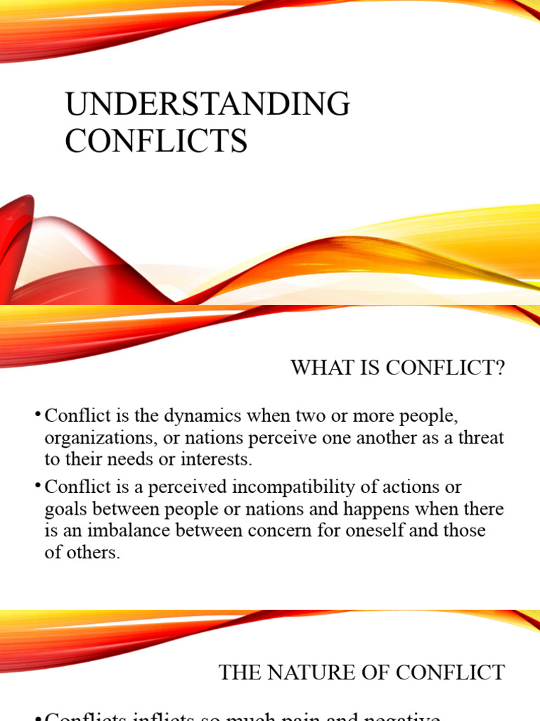 Understanding Conflicts | PDF | Emotions | Conflict (Process)