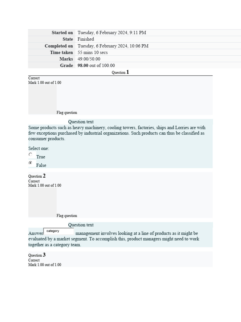 Product Management Exam Review | PDF | Marketing | Marketing Strategy