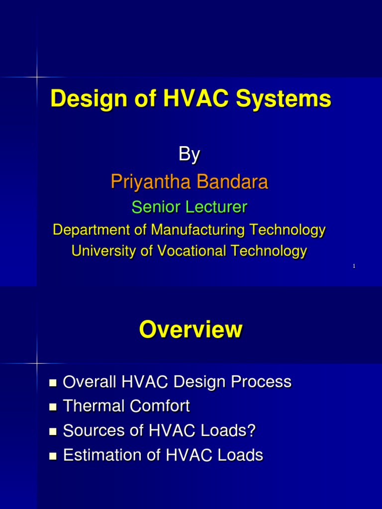 Design of HVAC Systems | PDF | Hvac | Heat Transfer