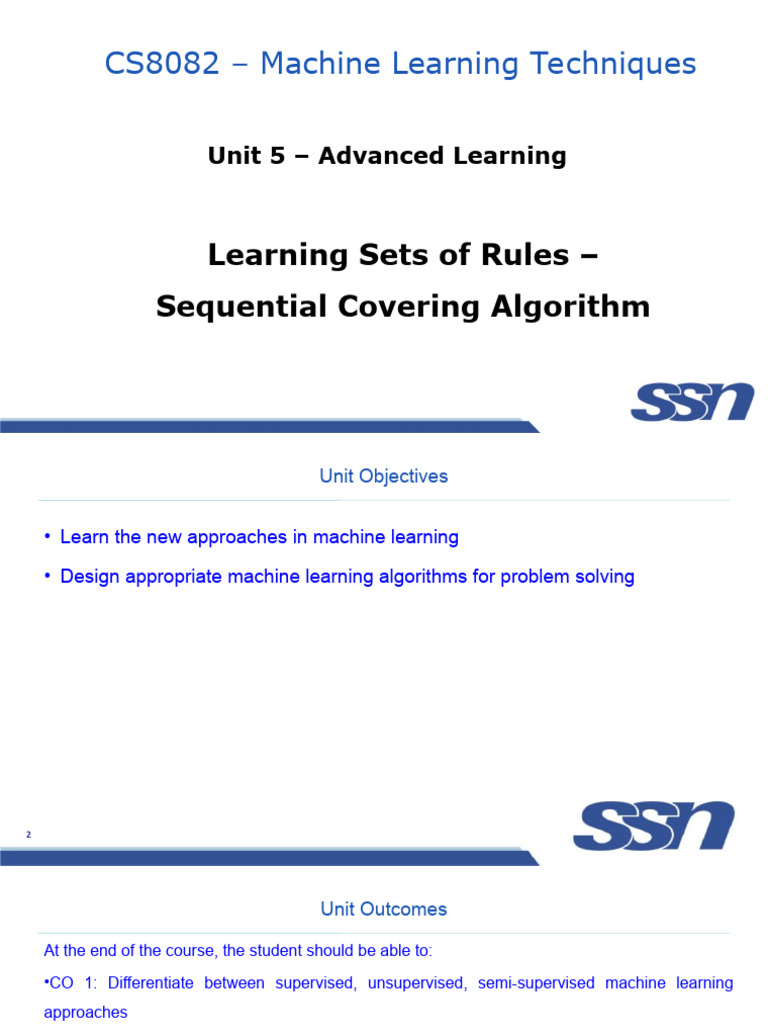 Sequential Covering Algorithm in ML | PDF | Machine Learning | Computer ...