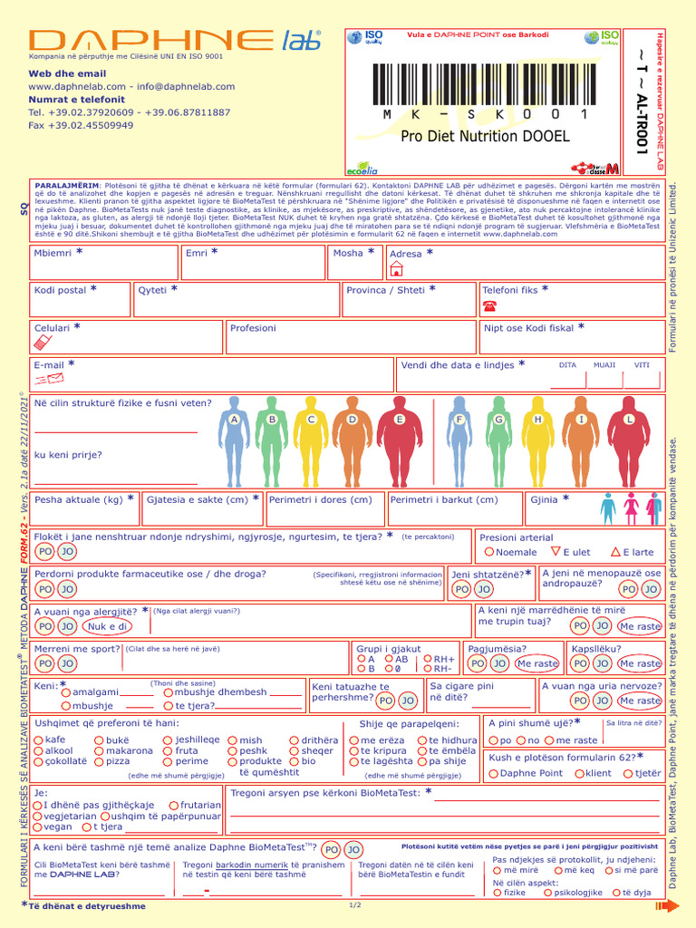 MK-SK001 Formulari62 SQ 2.1a | PDF