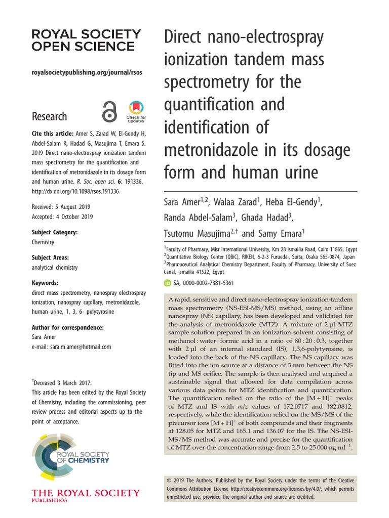 Direct Nano Electrospray | PDF | Electrospray Ionization | Liquid ...