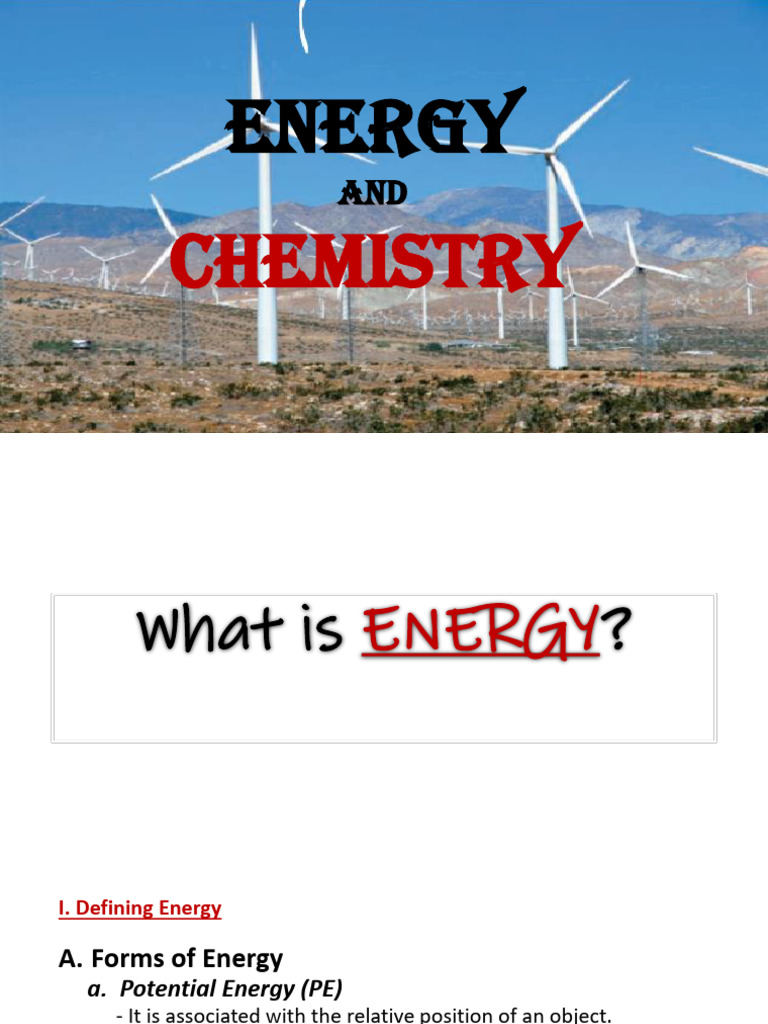 Energy and Chemistry | PDF | Heat | Heat Capacity
