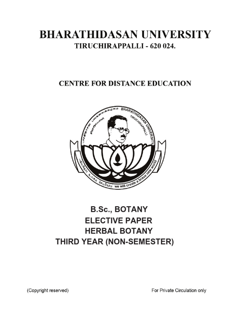 Botany Herbal Botany Iii Year Pdf Ayurveda Pharmacognosy
