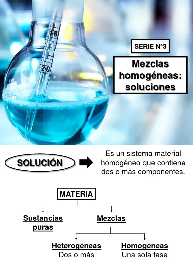 SERIE 3. Mezclas Homogéneas - Soluciones | PDF | Concentración | Materiales