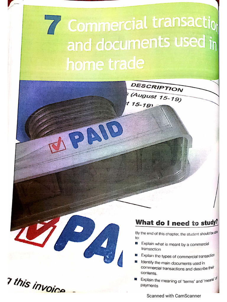 T5 Documents in Commercial Transactions | PDF