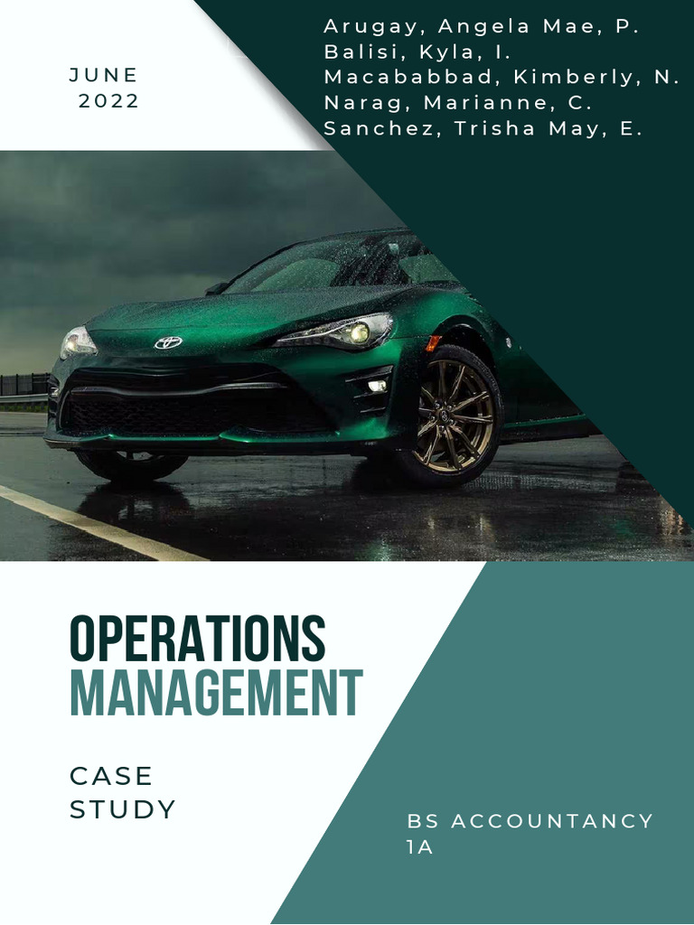 Operations Management Case Study | PDF | Lean Manufacturing | Economies