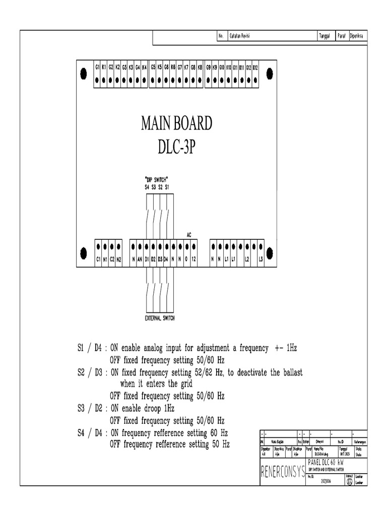 Renerconsys DLC Board-Dip Switch and External Switch | PDF