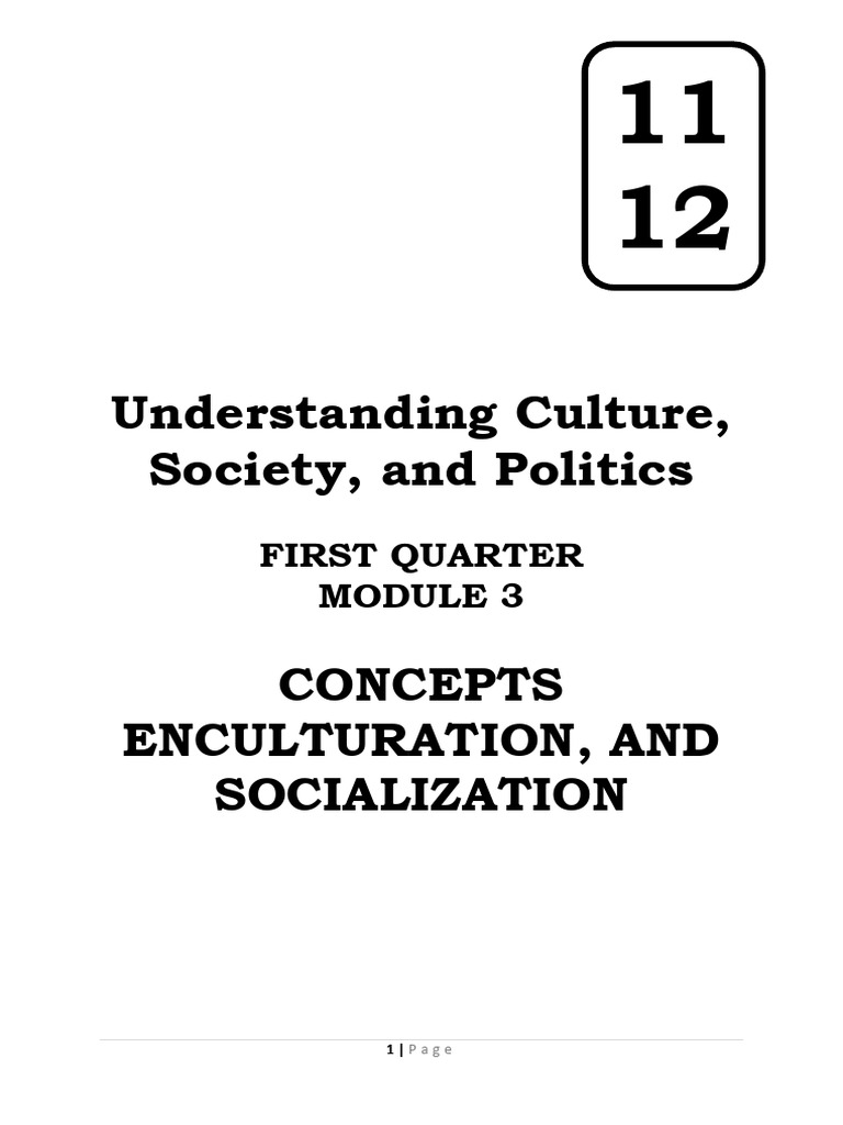 UCSP m1 | PDF | Deviance (Sociology) | Socialization