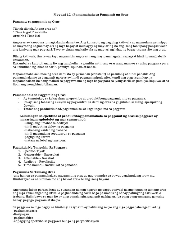 Modyul 12 G9 Q3 | PDF