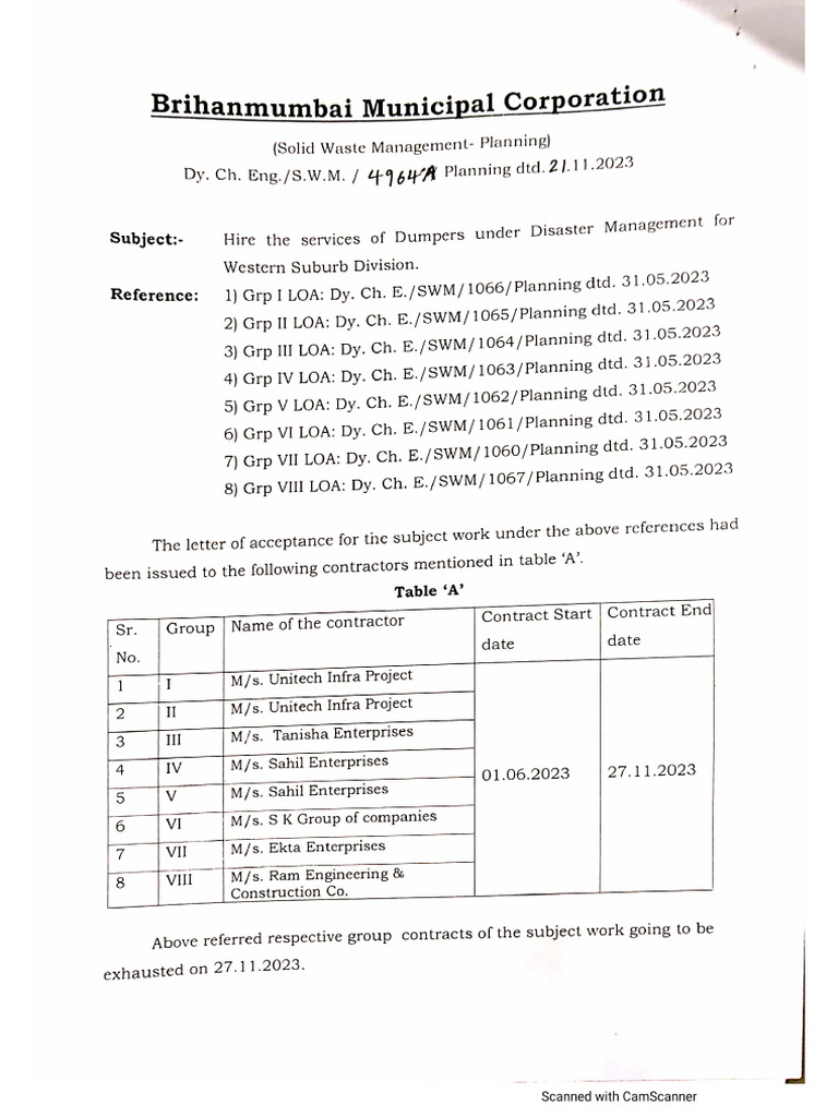 Revised Dumper Stop Gap Arrangement | PDF