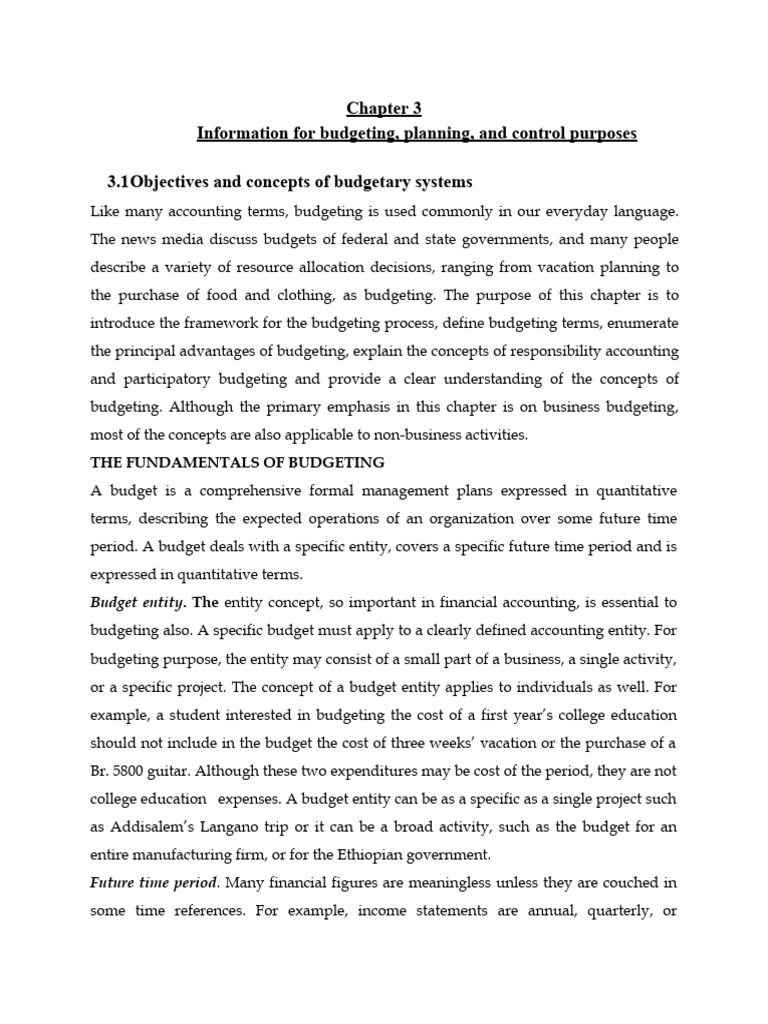 Chapter 3 New | PDF | Budget | Equity (Finance)