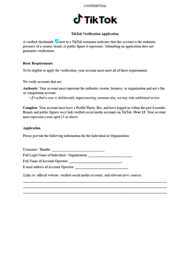 TikTok Verification Application (GBS) | PDF | Privacy Policy | Social Media