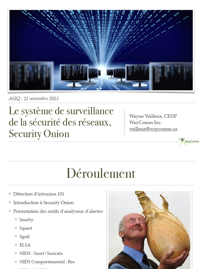 Le Système de Surveillance de La Sécurité Des Réseaux, Security Onion | Download Free PDF ...
