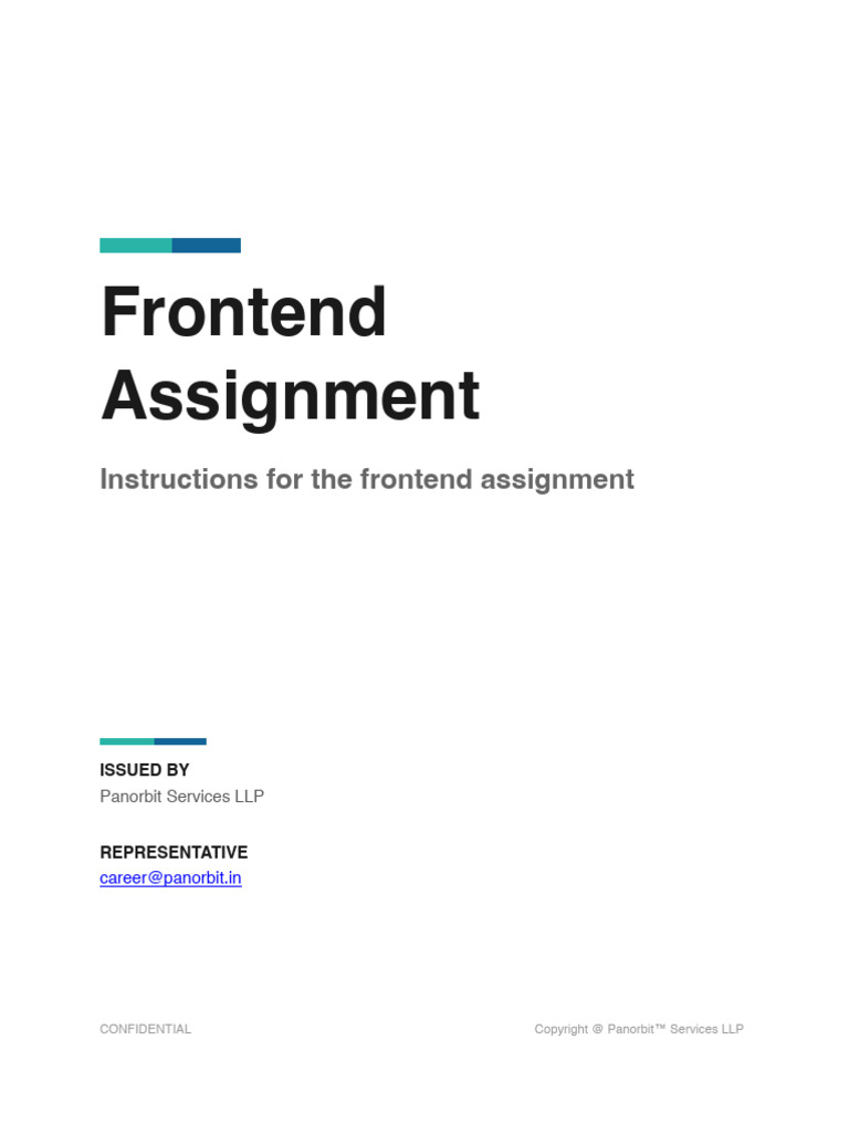 Frontend Assignment | PDF | Information Technology | Cyberspace Frontend Assignment | PDF | Information Technology | Cyberspace